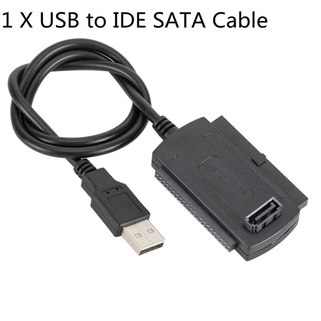 USB 2.0 to IDE SATA S-ATA 2.5 3.5 HD HDD Hard Drive Adapter Converter ...