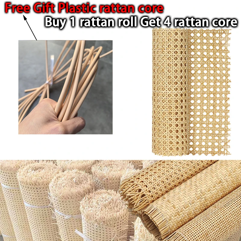 Natural Rattan Cane Webbing Roll 40/45/50/55cm Width Large Size Rattan ...