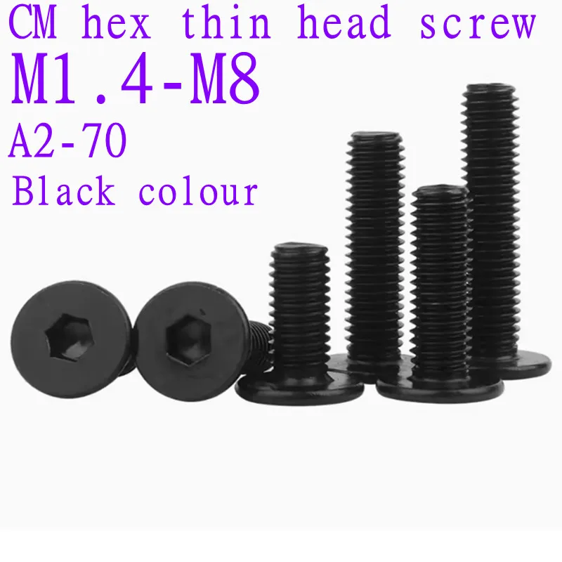 20pcs-500pcs CM 304 stainless steel black Ultra thin Super Low Flat ...