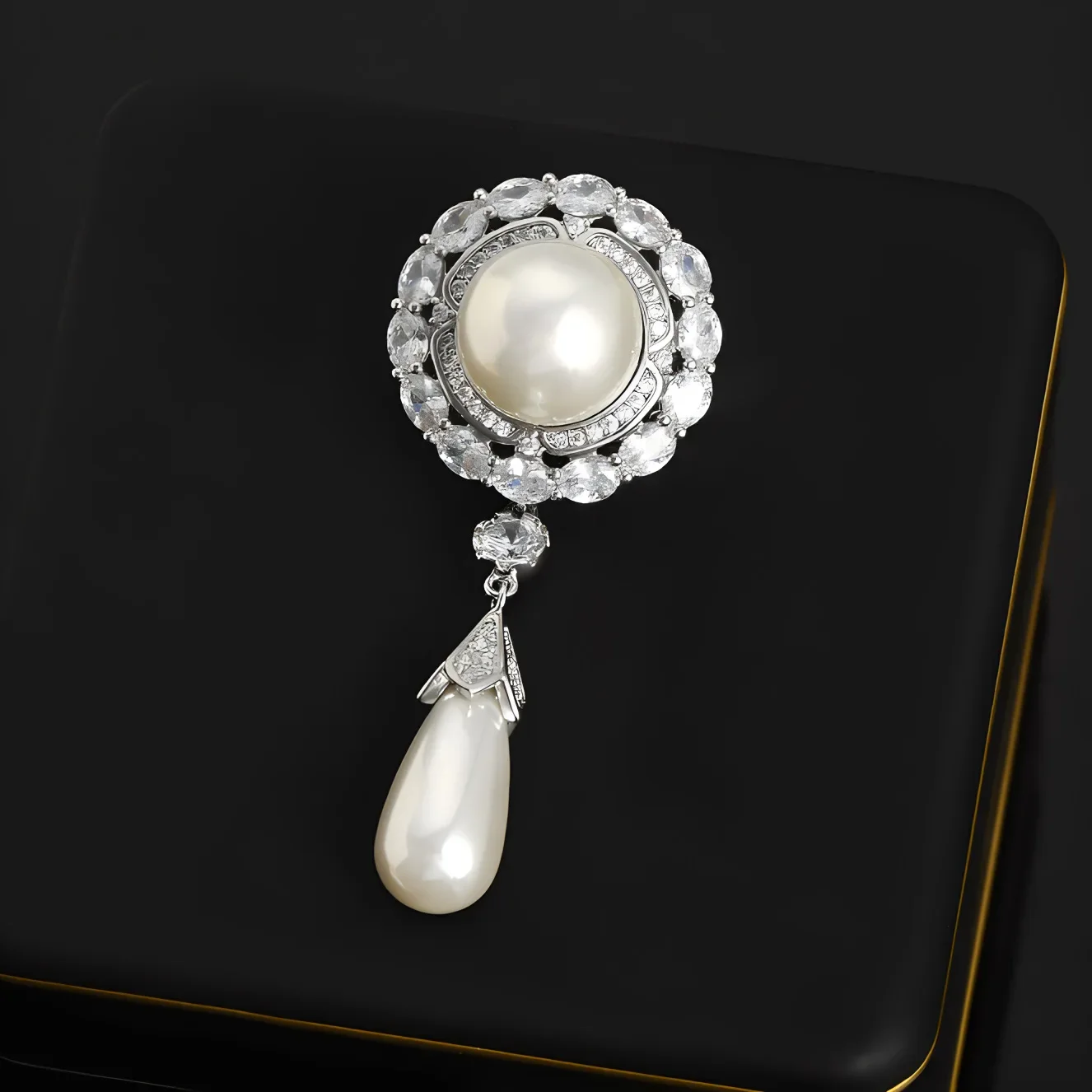 Cambridge Earl's Lady Vintage Pearl Brooch Light Luxury Niche Design ...