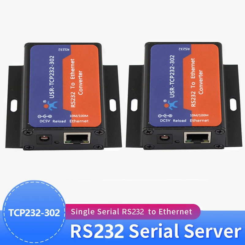 2PCS-USR-TCP232-302-RS232-to-Ethernet-Converters-UDP-TCP-IP-Server-to ...