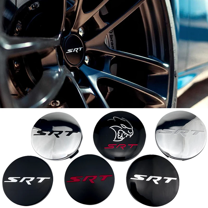 Car-Wheel-Center-Hub-Caps-Acess-rios-Cobertura-de-Roda-Dodge-SRT ...