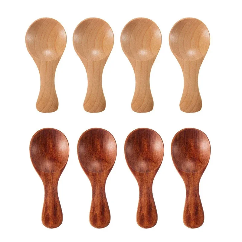 4Pcs-Wooden-Spoons-Mini-Kitchen-Spice-Condiment-Spoon-Sugar-Tea-Coffee ...