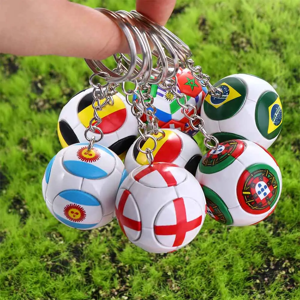 World Flag Football Keychain Country Soccer Club Fans Keyring Car Key ...