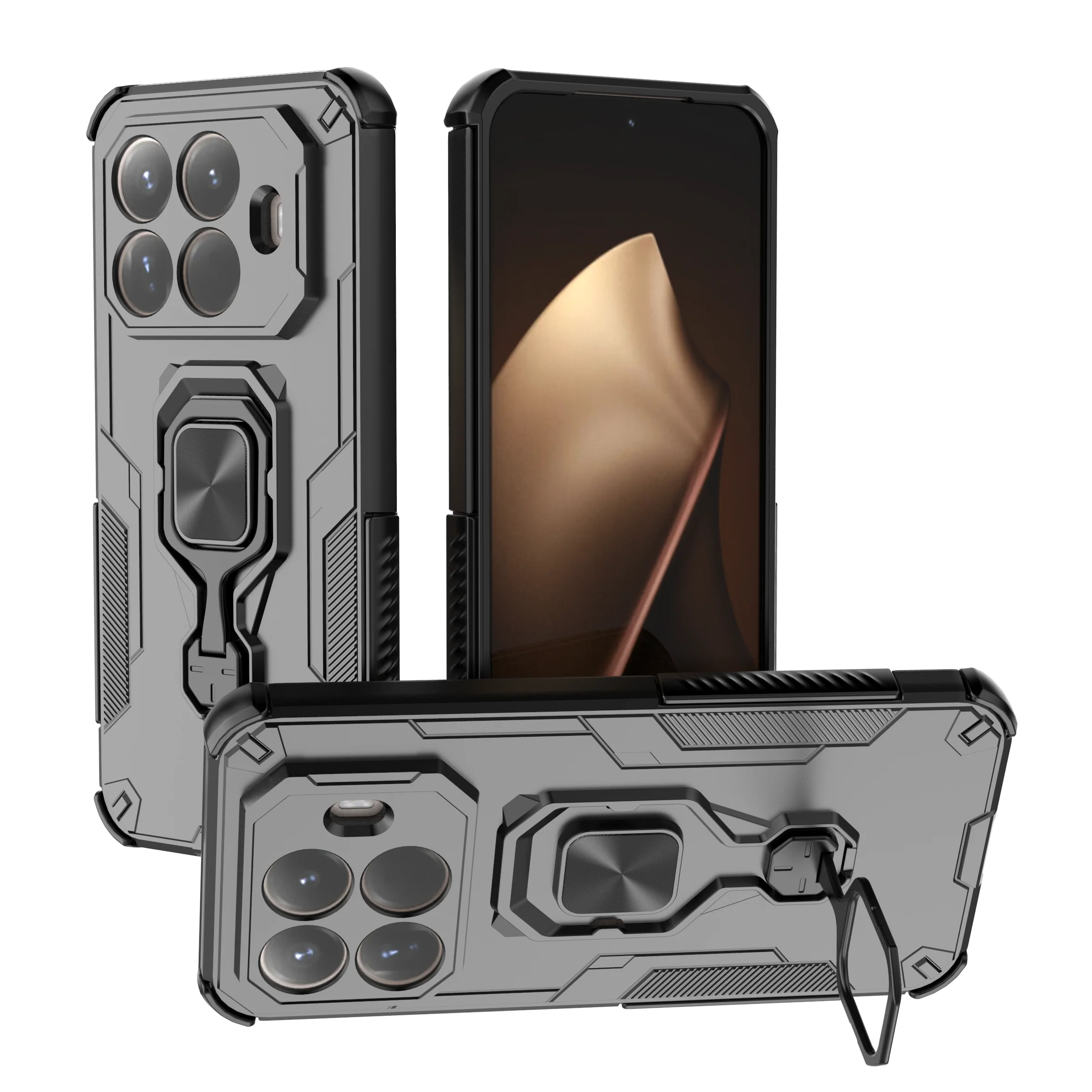 Funda con soporte para anillo, armadura de plástico duro, cubierta a ...