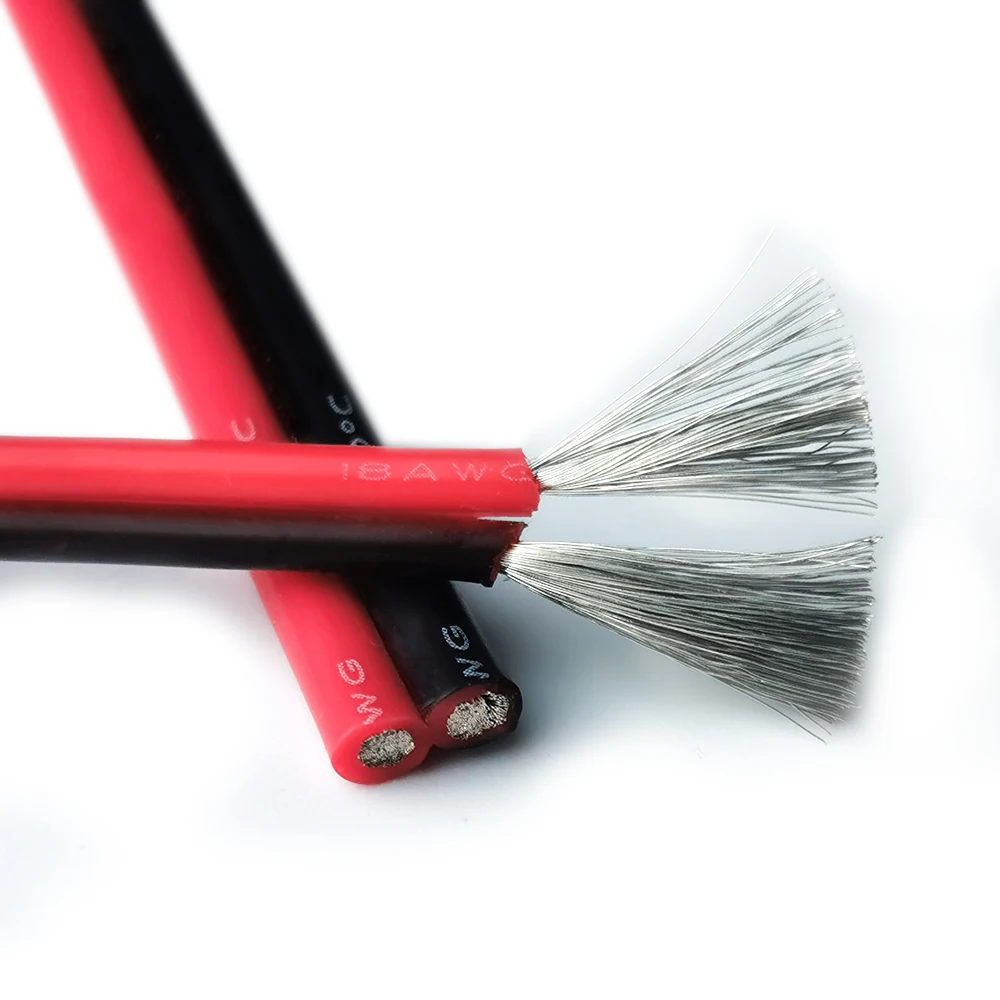 10m/batch heat-resistant soft silicone wire and cable 8 10 12 14 16 18 ...