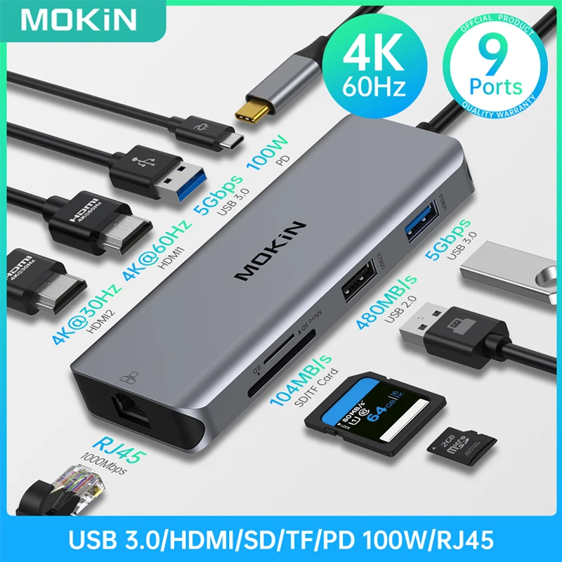 MOKiN-9-in-1-USB-C-Laptop-Docking-Station-Triple-Display-Multiport ...