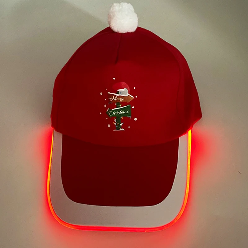 LED-Christmas-baseball-hat-Christmas-Tree-Snowman-Pattern-Men-s-and ...