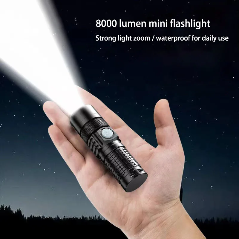8000-Lumens-Aviation-Aluminum-USB-Multi-Function-Rechargeable-Zoom-Mini ...