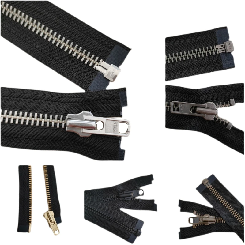 8-50cm-To-70cm-Vintage-Metal-YKK-Zipper-Black-Gold-Silver-Bronze-Single ...