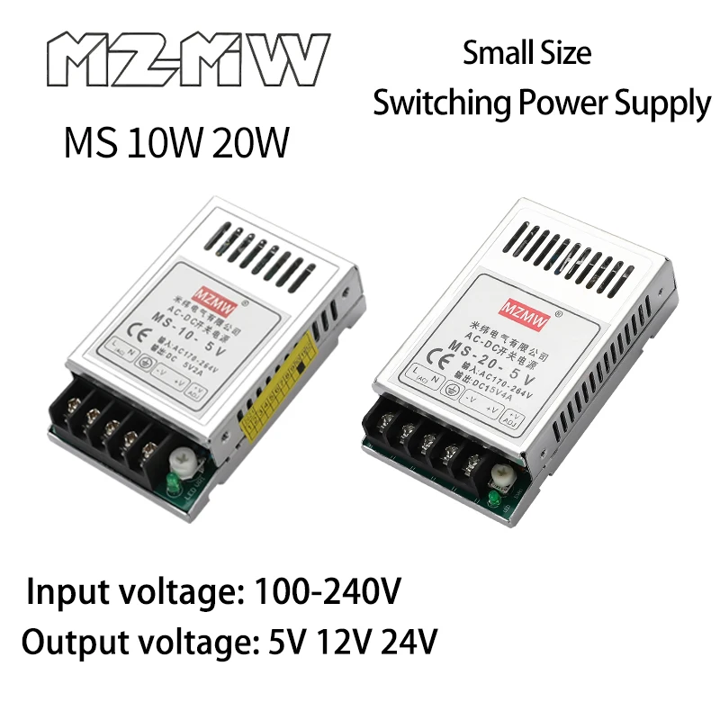 Small Size Switching Power Supply 10W 20W 100-240V AC To DC 5V 12V 24V ...