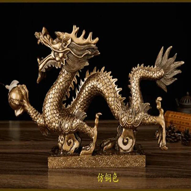 Feng-Shui-Long-Qinglong-Resin-Imitation-Copper-Hanlong-Ornaments ...