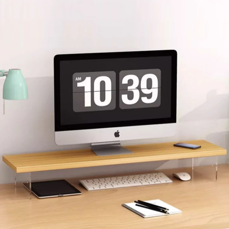 Desktop-Organizer-Acrylic-Riser-Monitor-Stand-Computer-Floating-Screen ...