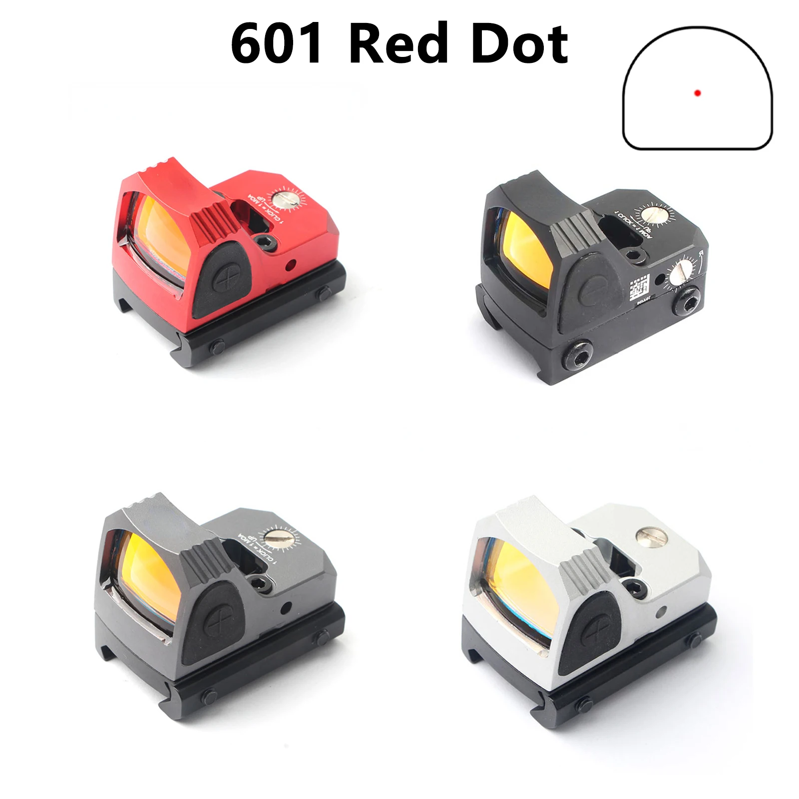 RMR Mini Red Dot Tactical Reflex Sight Scope on/off Switch for Pistol ...