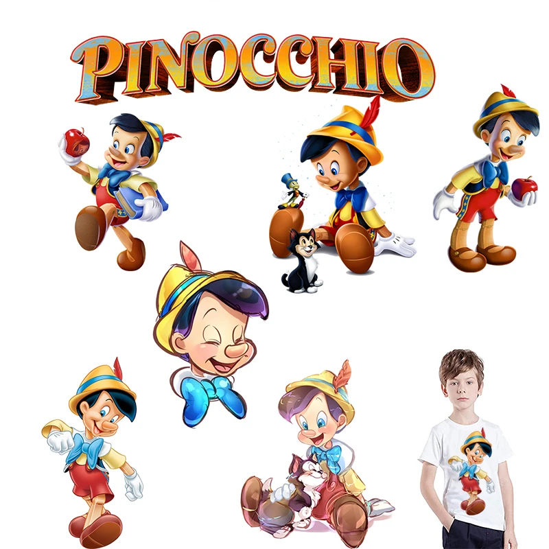 Pinocchio-Disney-Iron-on-Transfers-for-Clothing-DIY-Brand-Patch-for ...