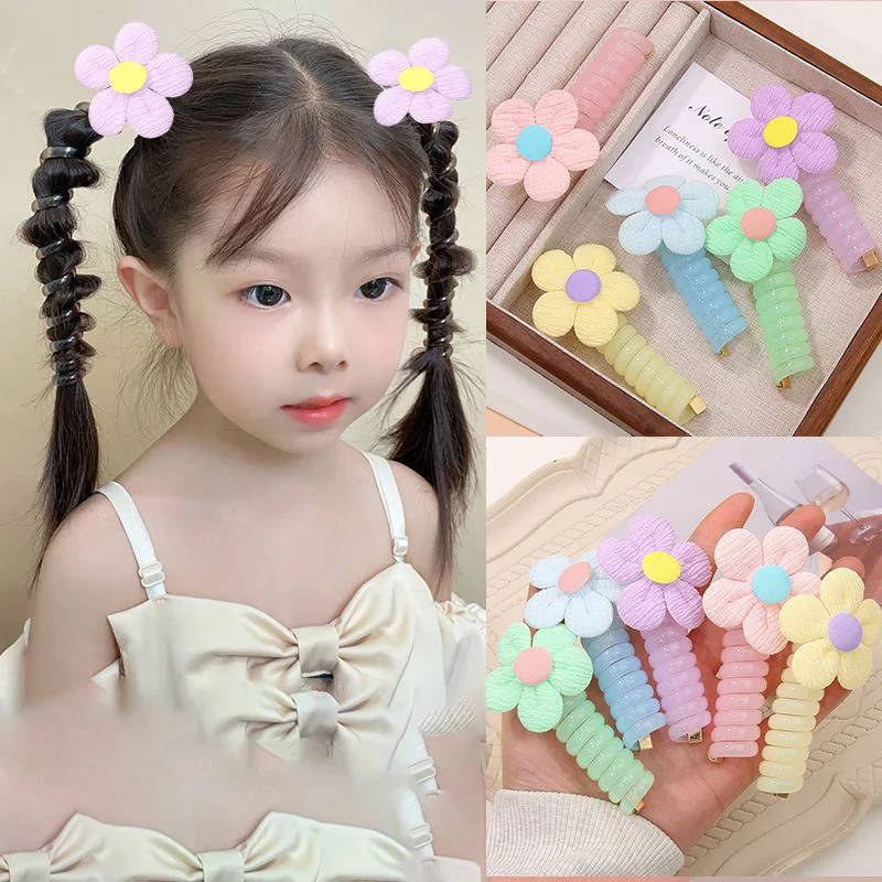 1PC-New-Lovely-Candy-Colored-Flowers-Elastic-Spiral-Hair-Rope-Head-Rope ...