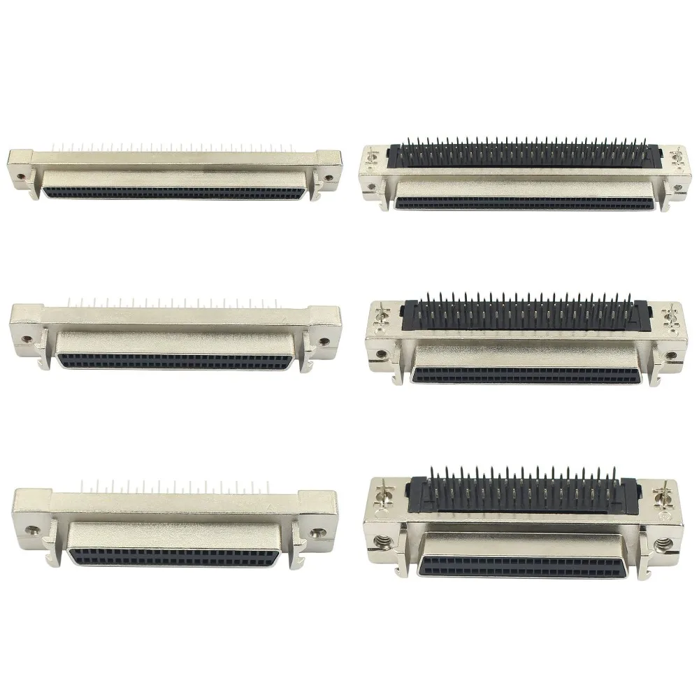 SCSI-Connector-DB-Female-Male-50-68-100-Pin-Straight-Right-Angle-90-180 ...