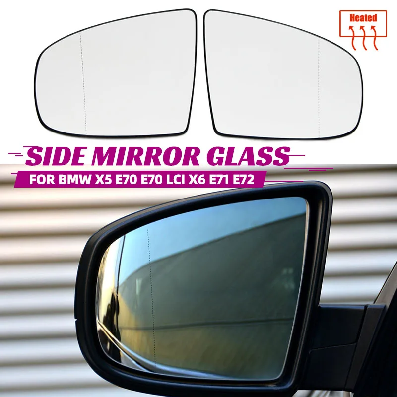 Rear-View-Mirror-Side-Mirror-Glass-Heated-Adjustment-for-BMW-X5-E70 ...