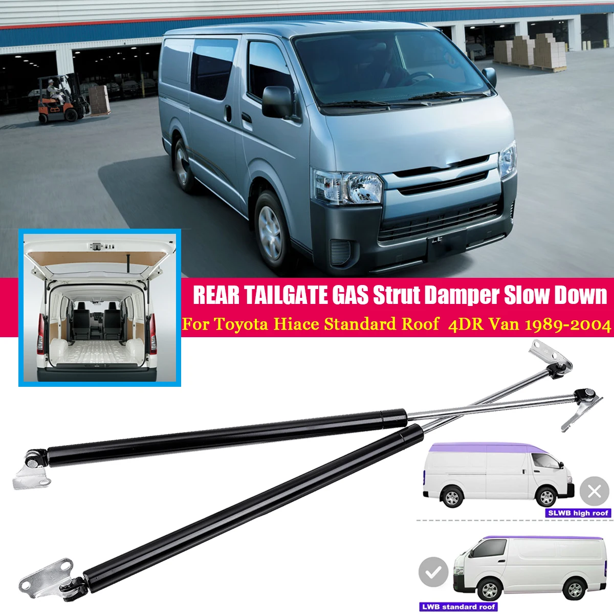 2pcs-Car-Tailgate-Boot-Lift-Support-Gas-Struts-Bars-Gas-Spring-For ...