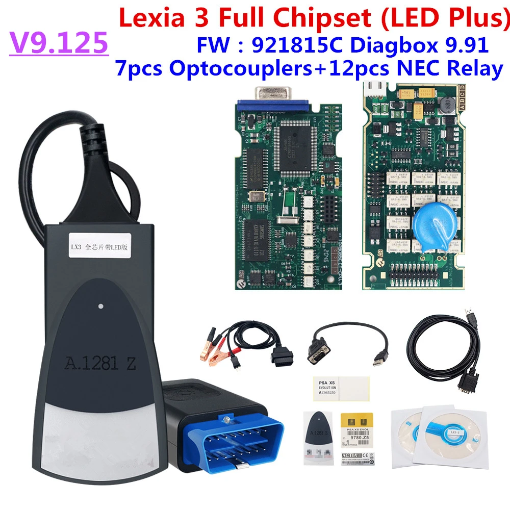 Lexia 3 Diagbox V9.125 Full Chip 921815C Golden Edge Diagnostic Tool ...