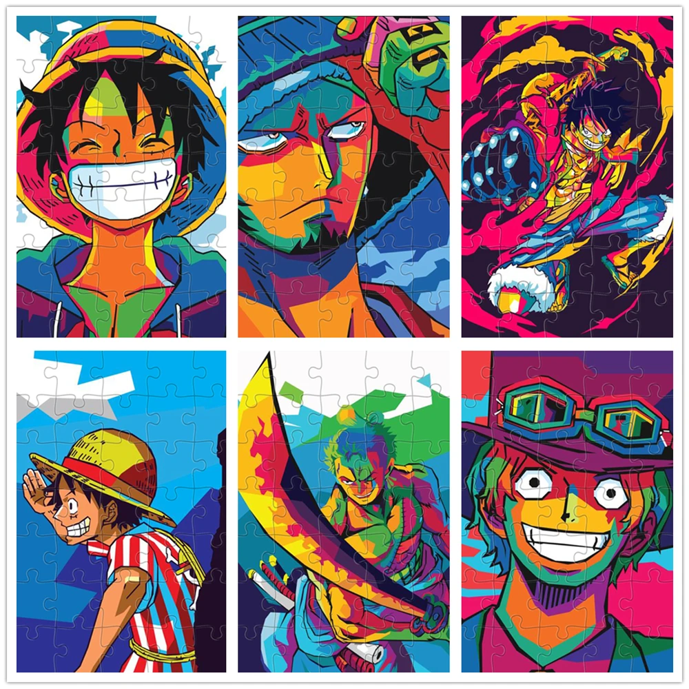 One Piece Luffy Puzzle 35 Pieces Japanese Cartoon Anime Jigsaw Puzzle ...