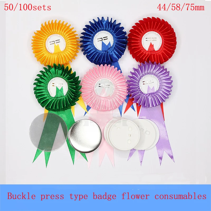44-58-75mm-Buckle-type-50-100pcs-Custom-made-DIY-of-corsage-badges ...