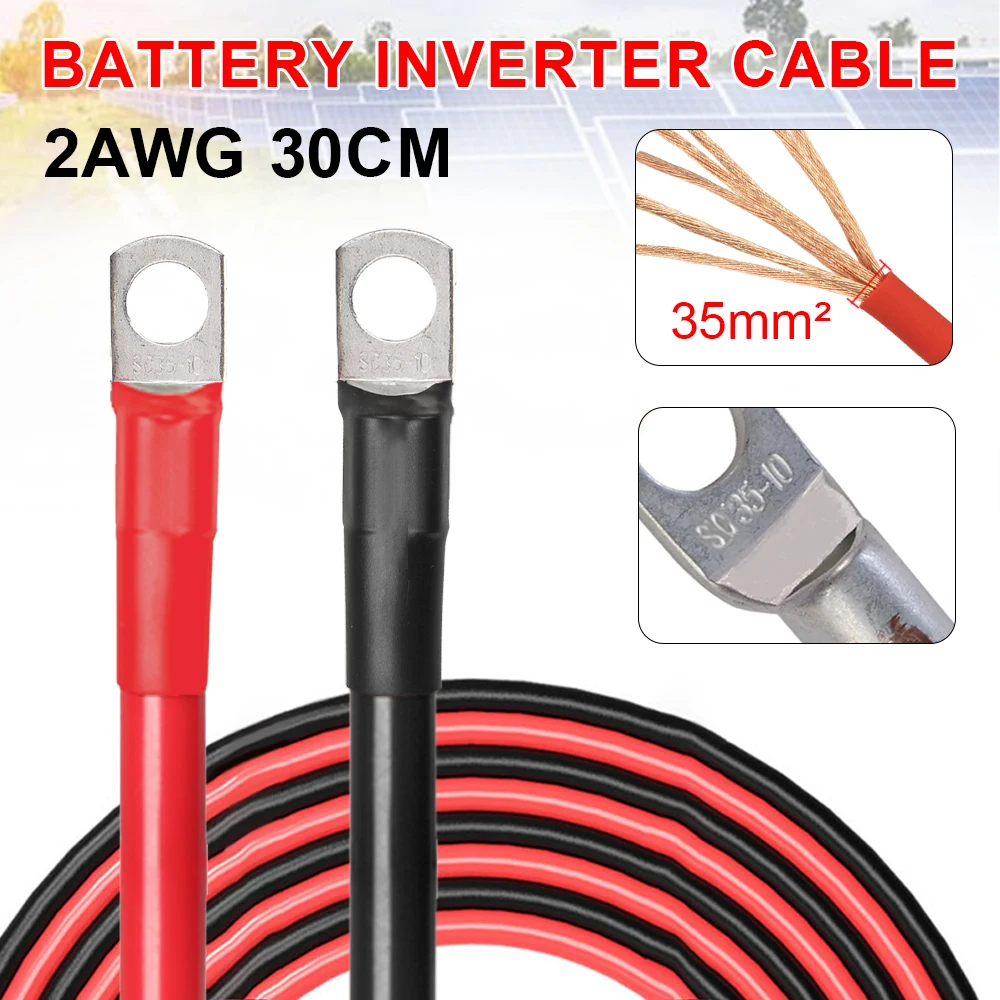 1Pair-Battery-Inverter-Cable-Set-with-Terminals-2AWG-Car-Battery ...