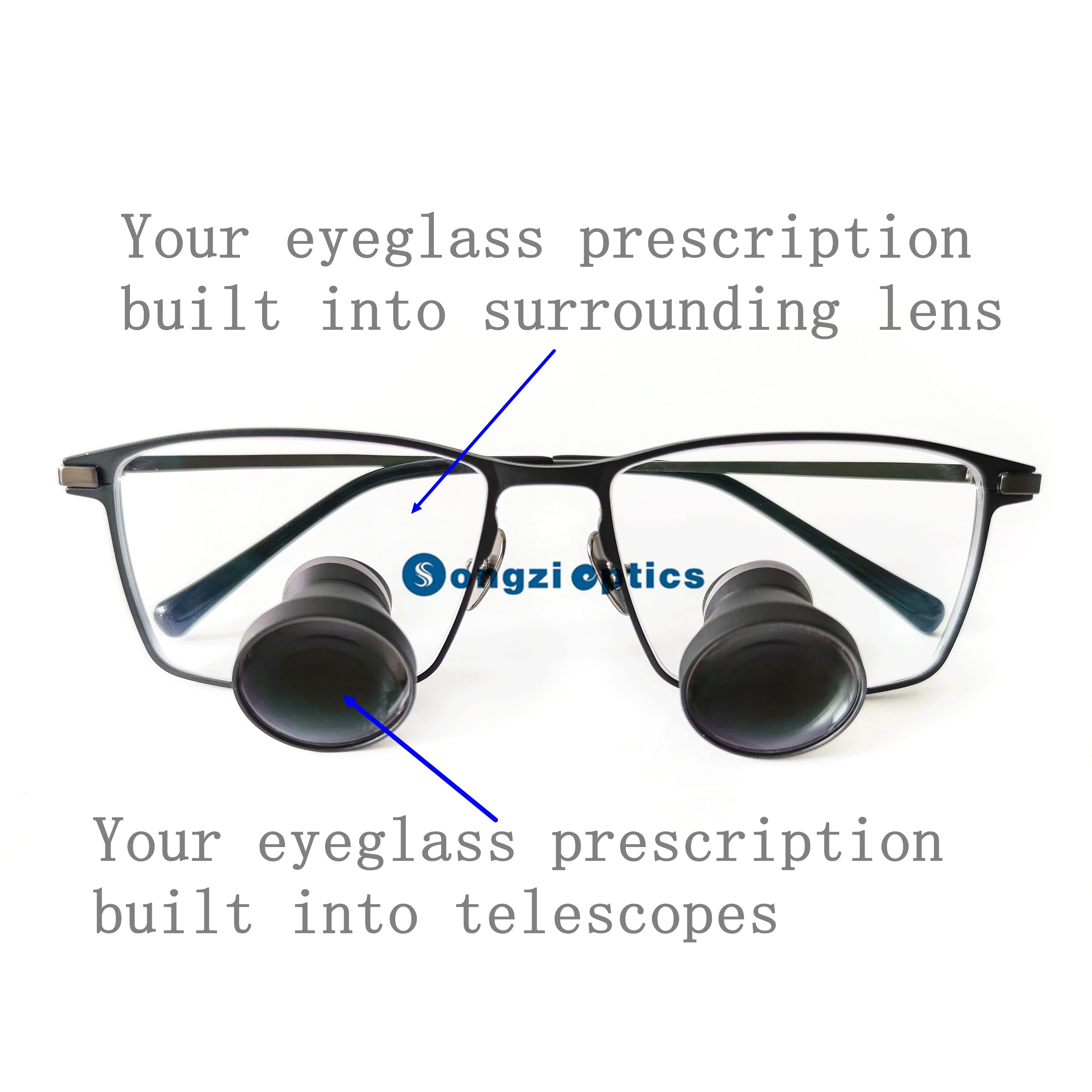 Nova chegada 2.5x 3x 3.5x songzi óptica titanium frame ttl dental ...