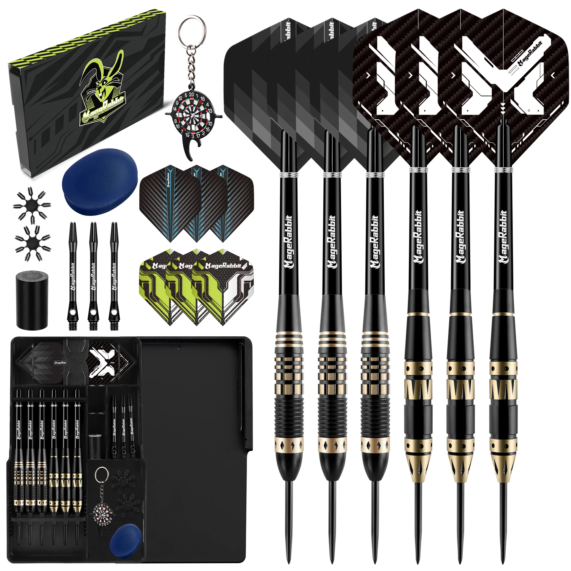 MageRabbit Premium 3pk 23g & 3pk 24g Brass Darts Set | Heavyweight ...