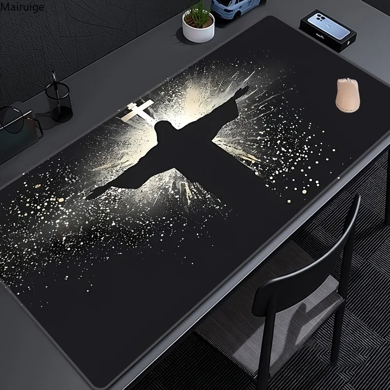 Jesus & Cross Design Mouse Pad Large Computer Office Game Table Mats ...