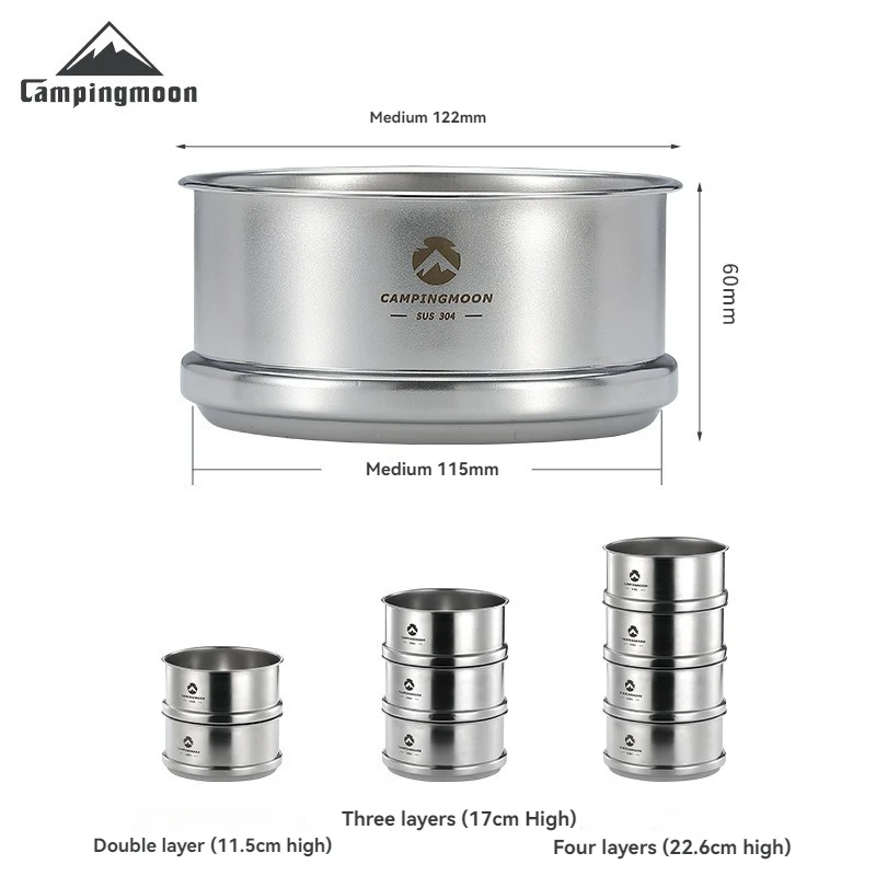 CAMPINGMOON-Portatle-Outdoor-Camping-and-Picnic-Stainless-Steel-Steamed ...