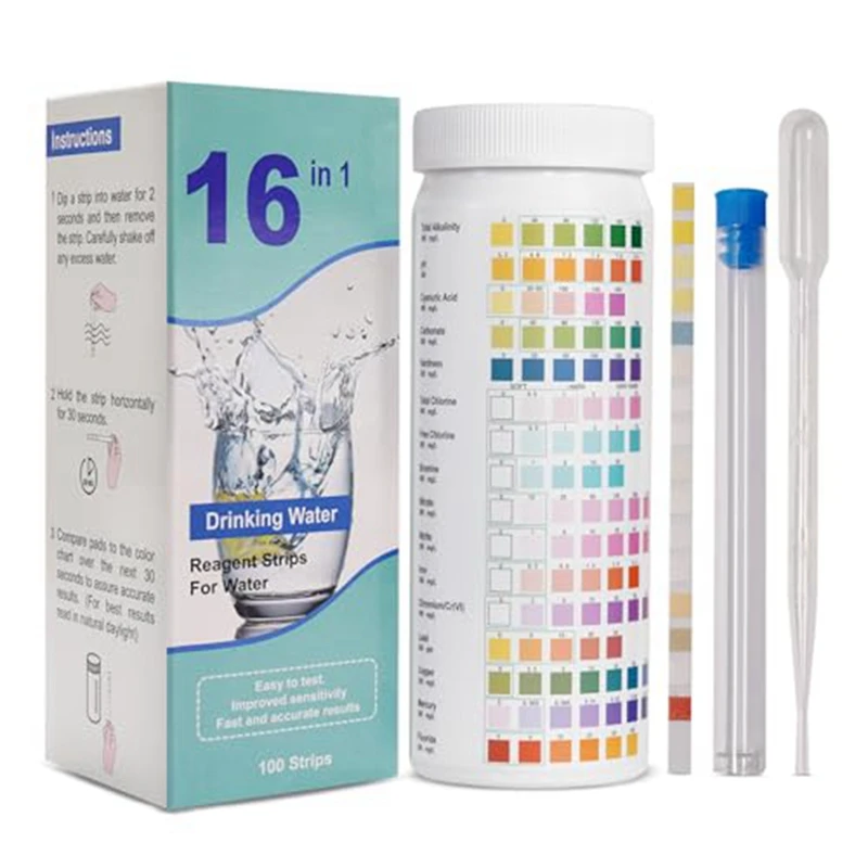 Drinking-Water-Test-Kit-Fluoride-Test-Kit-100-Strips-Home-Water-Quality ...