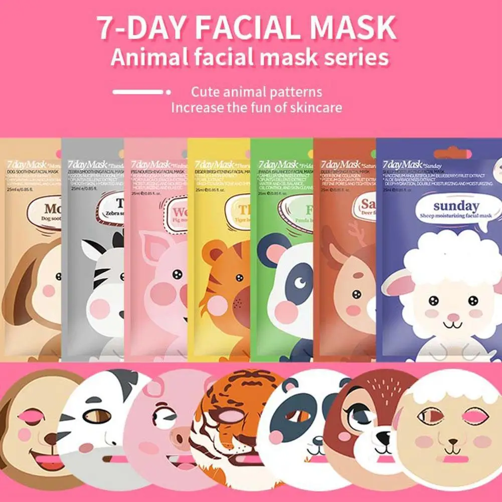 Animal Moisturizing Face Mask Hydrating Facial Mask Collagen Hyaluronic ...