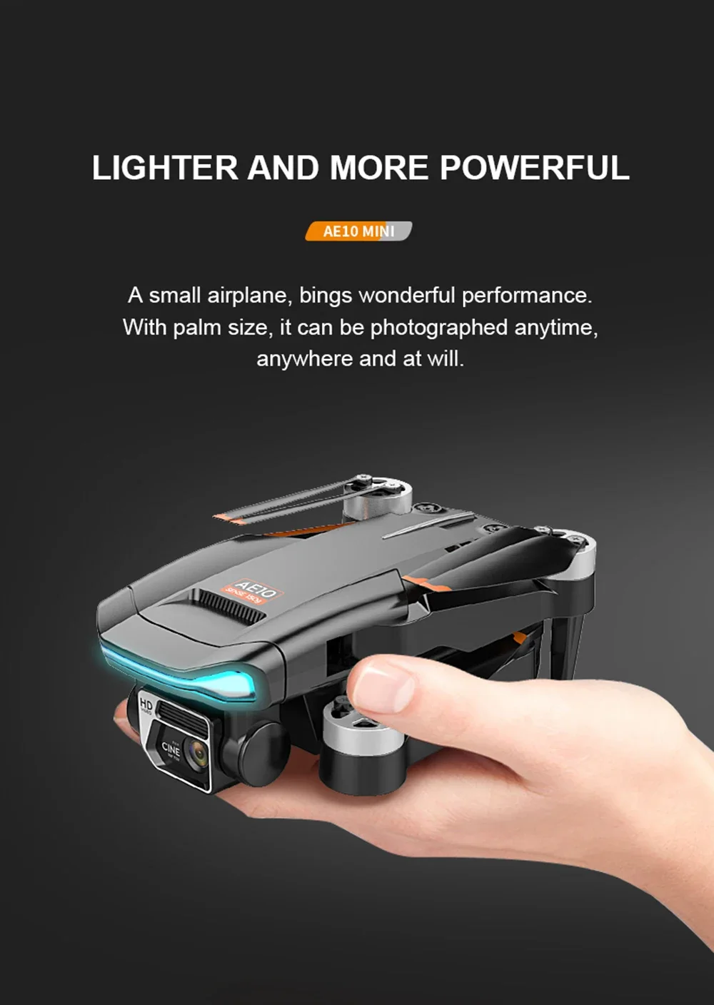 2024 Ae8 Evo Gps Positioning 6k Hd Three Camera Drone Aerial