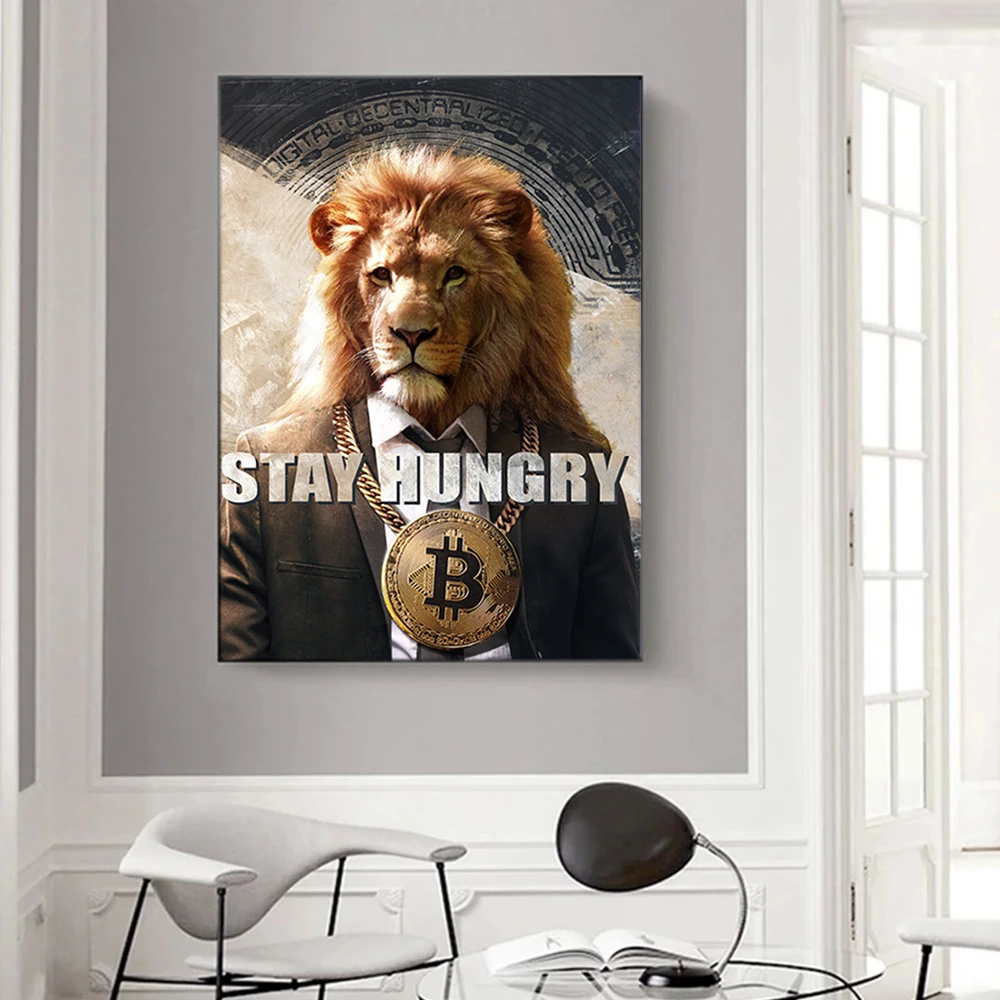 Stay Hungry Lion Motivation