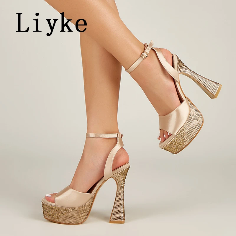 Liyke-Golden-Silver-Crystal-Rhinestones-Platform-Sandals-For-Women-Sexy-High-Heels-Summer ...