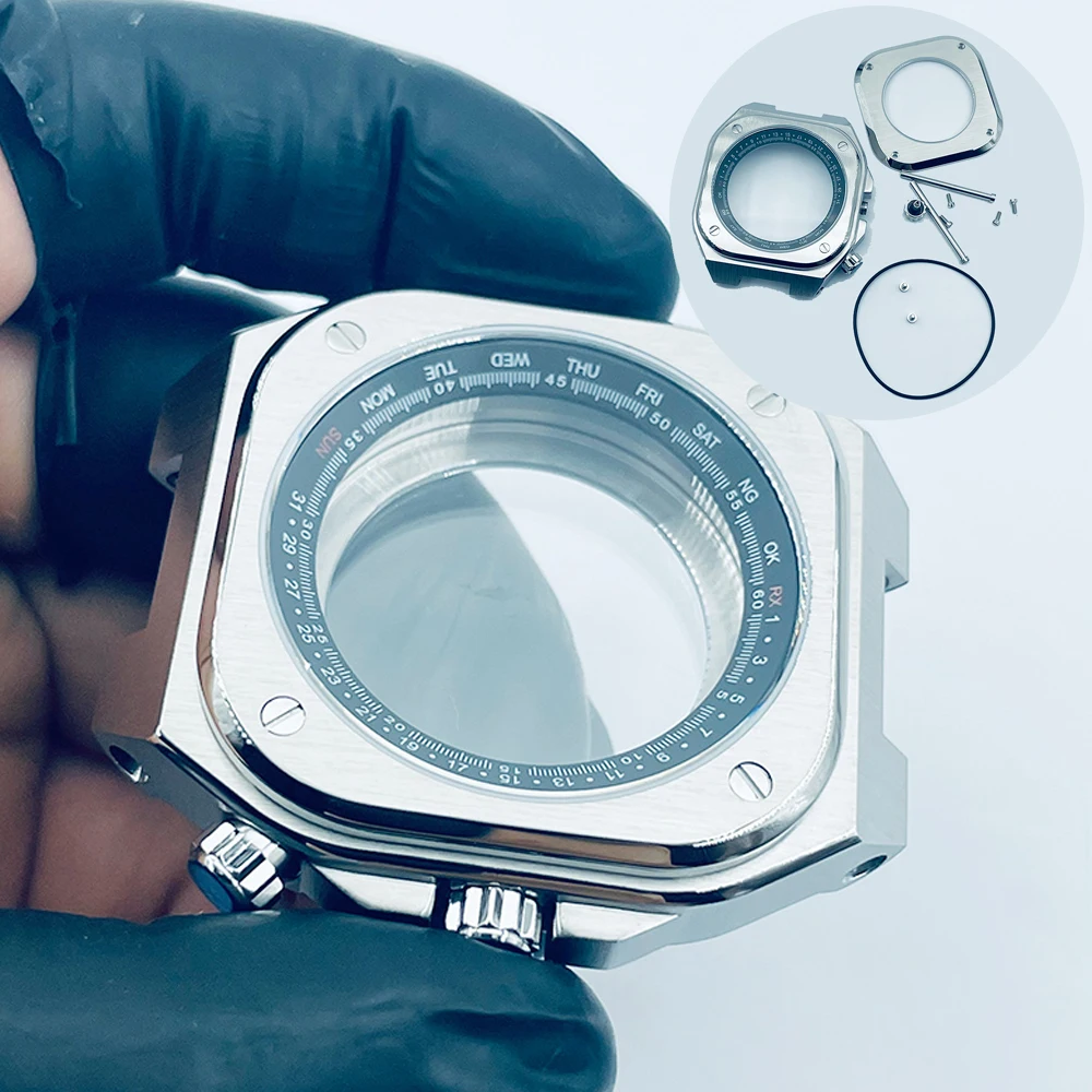 Seiko-square-case-refitted-28-5-dial-case-rotating-inner-shadow-ring ...