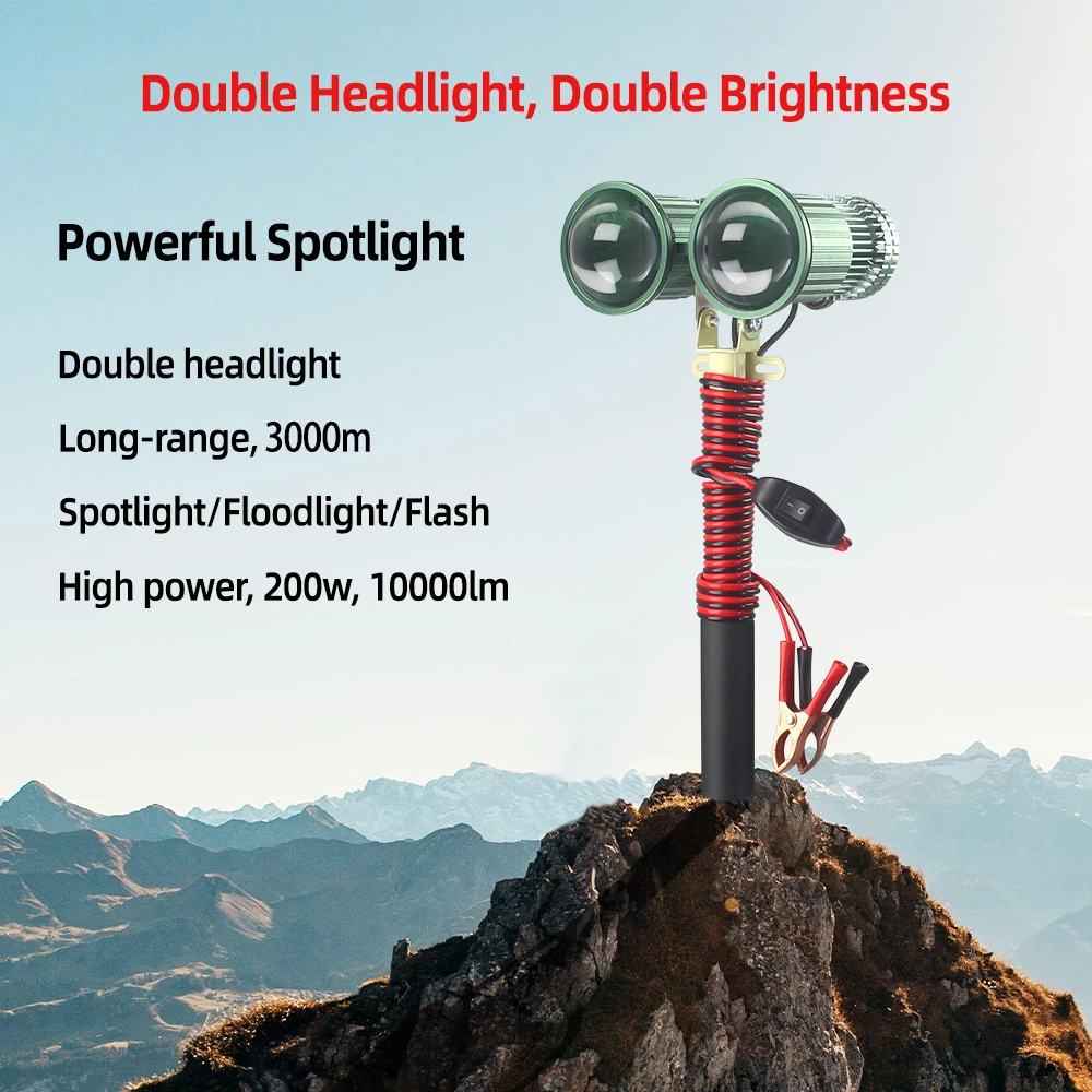 Telescope Style Spotlight Long Range 3000m High Power Led Flashlight ...