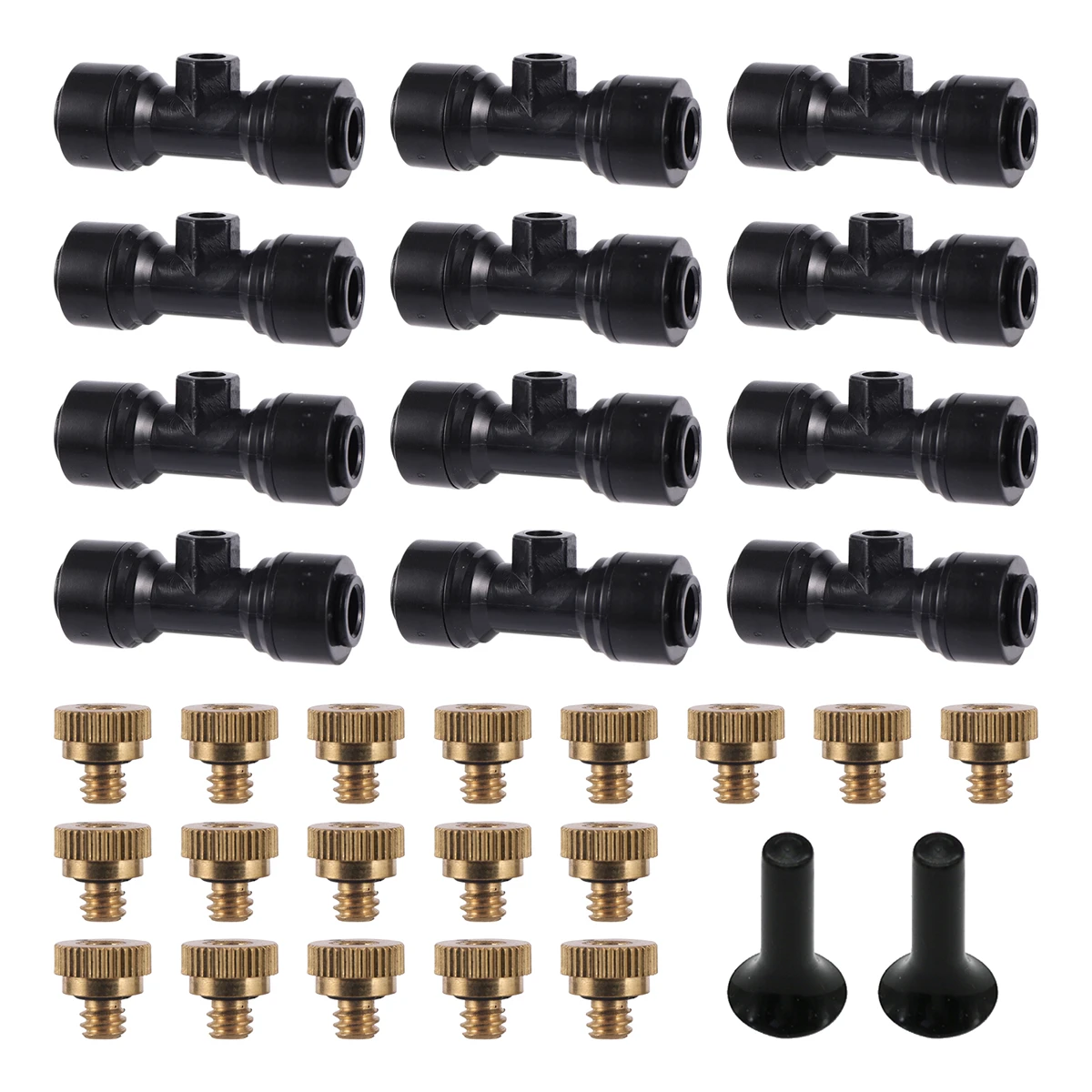 1/4" Atomization Nozzle Kit Orifice 0.2/0.3/0.4/0.5mm Brass Sprayer ...