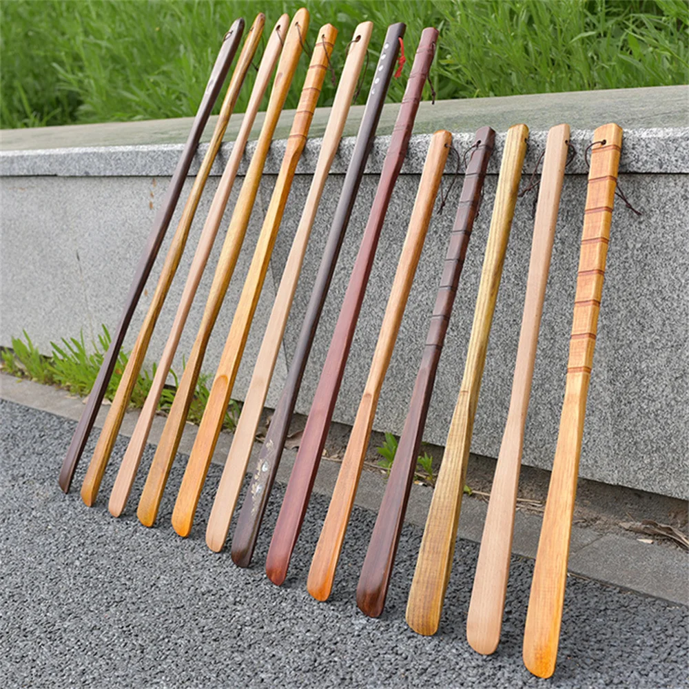 1pcs Professional Wooden Shoe Horn Flexible Long Handle 32/38/55cm ...