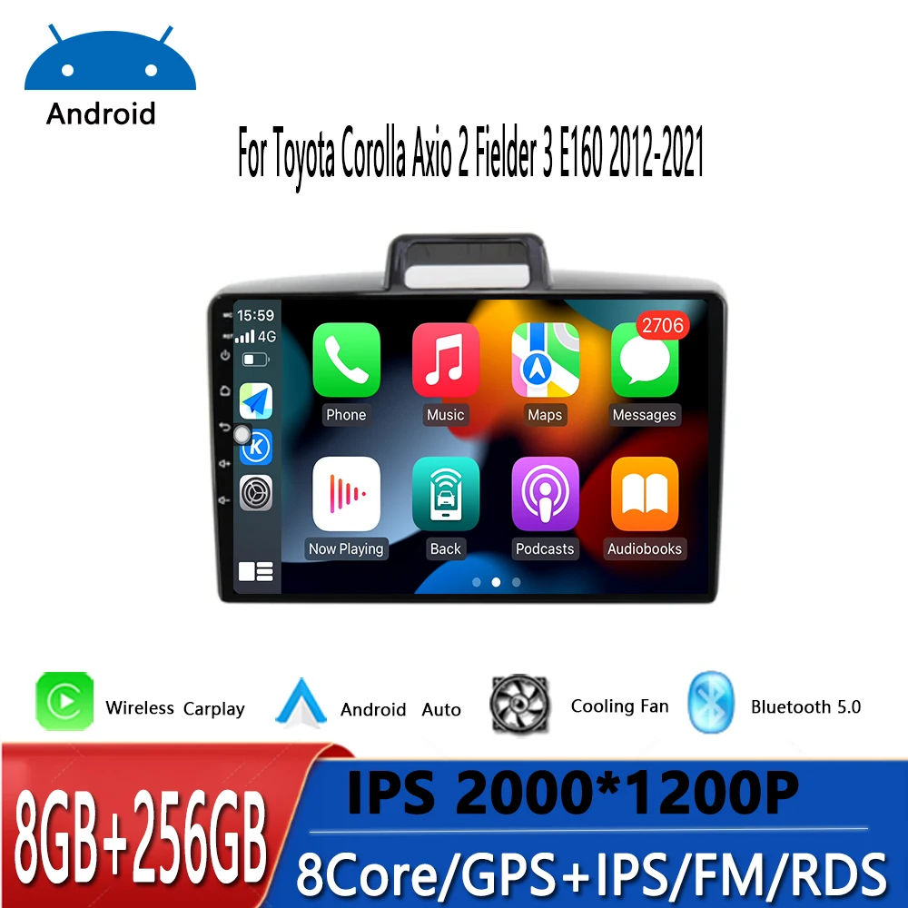Car-Radio-Multimedia-for-Toyota-Corolla-Axio-2-Fielder-3-E160-2012-2021 ...