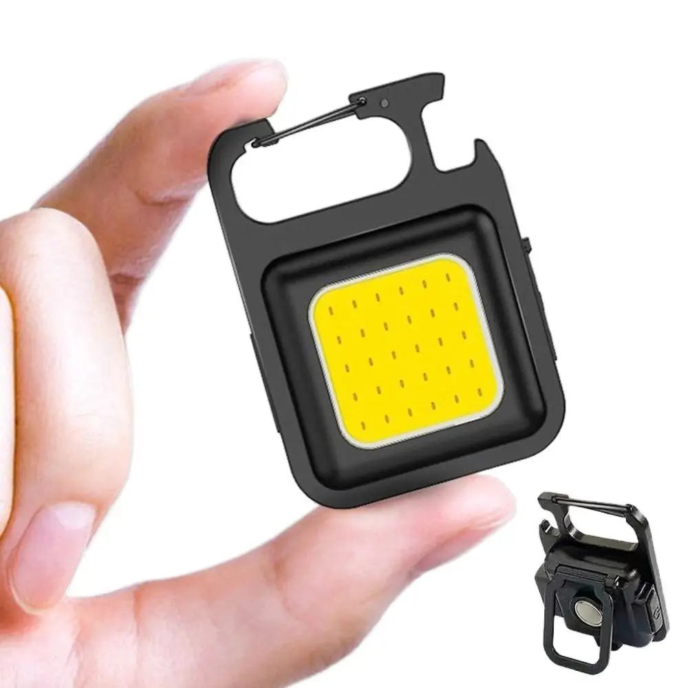 Portable-Keychain-Emergency-Light-Mini-LED-Work-Light-Flashlight-USB ...