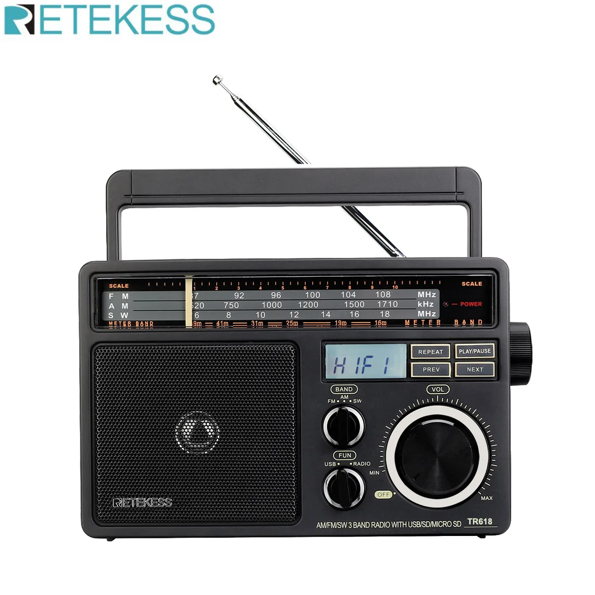 Retekess-Radio-port-til-TR618-AM-FM-SW-reproductor-de-MP3-Digital ...
