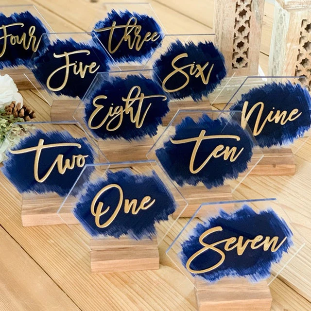 Country Wedding Table Numbers