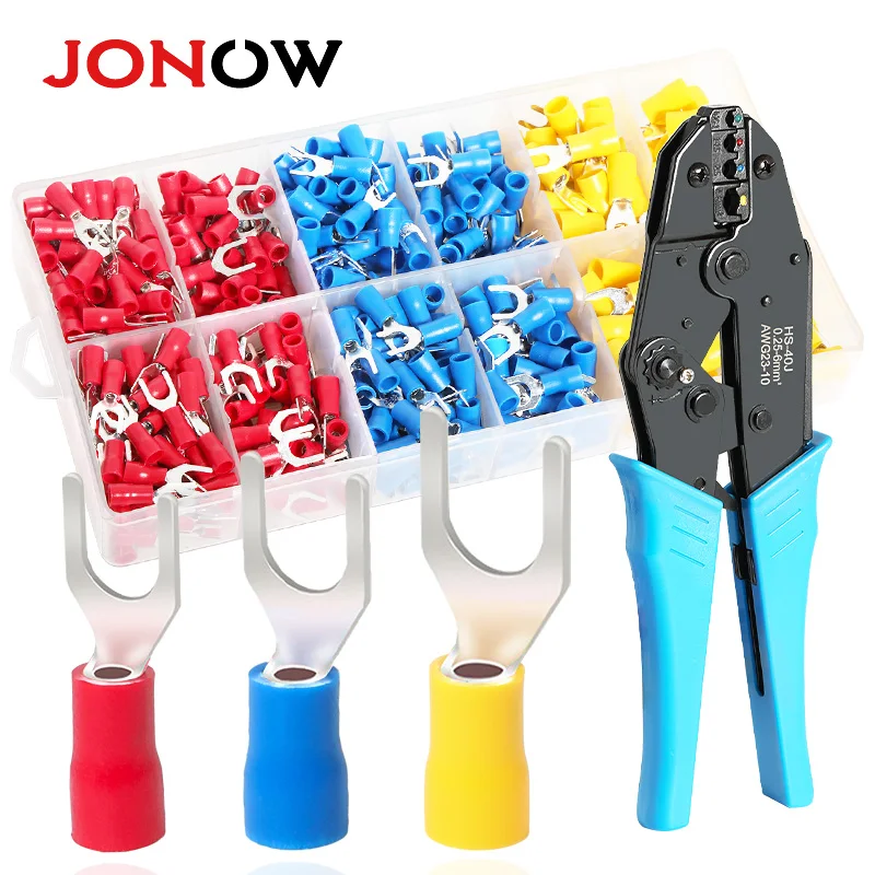 460PCS-Fork-Crimp-Terminal-Electrical-Wire-Connectors-M4-M5-M6-Boxed ...