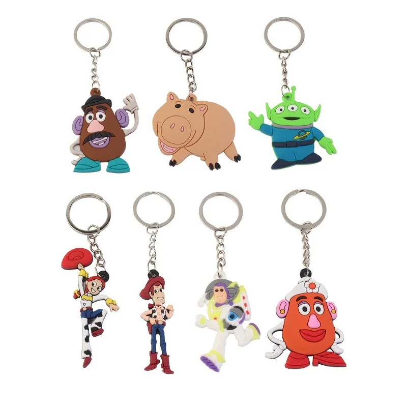 Toy Story Cartoon PVC Key Chain Cute Cartoon Key Ring Schoolbag Pendant ...