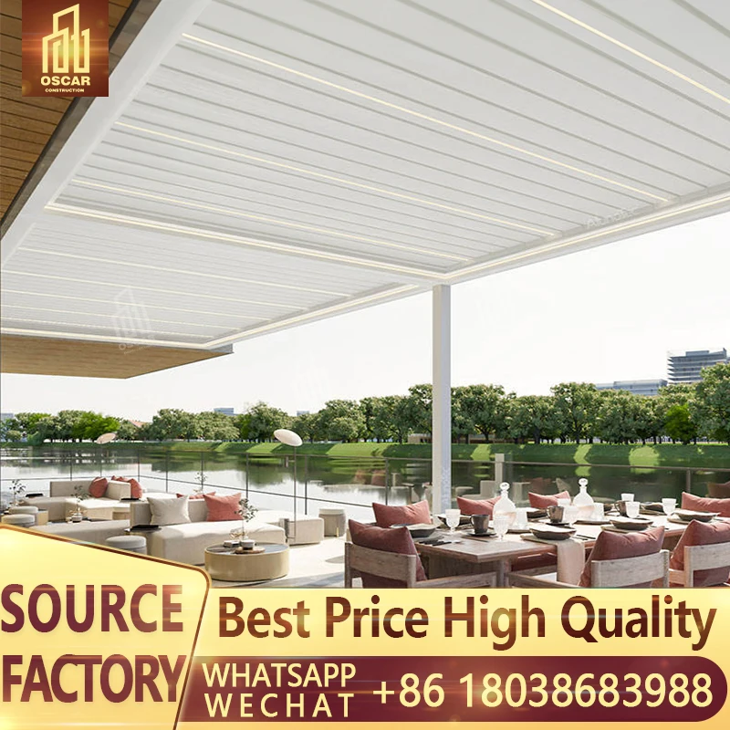 Manual-exterior-terrace-awning-pavilion-aluminum-canopy-panel-louvre ...