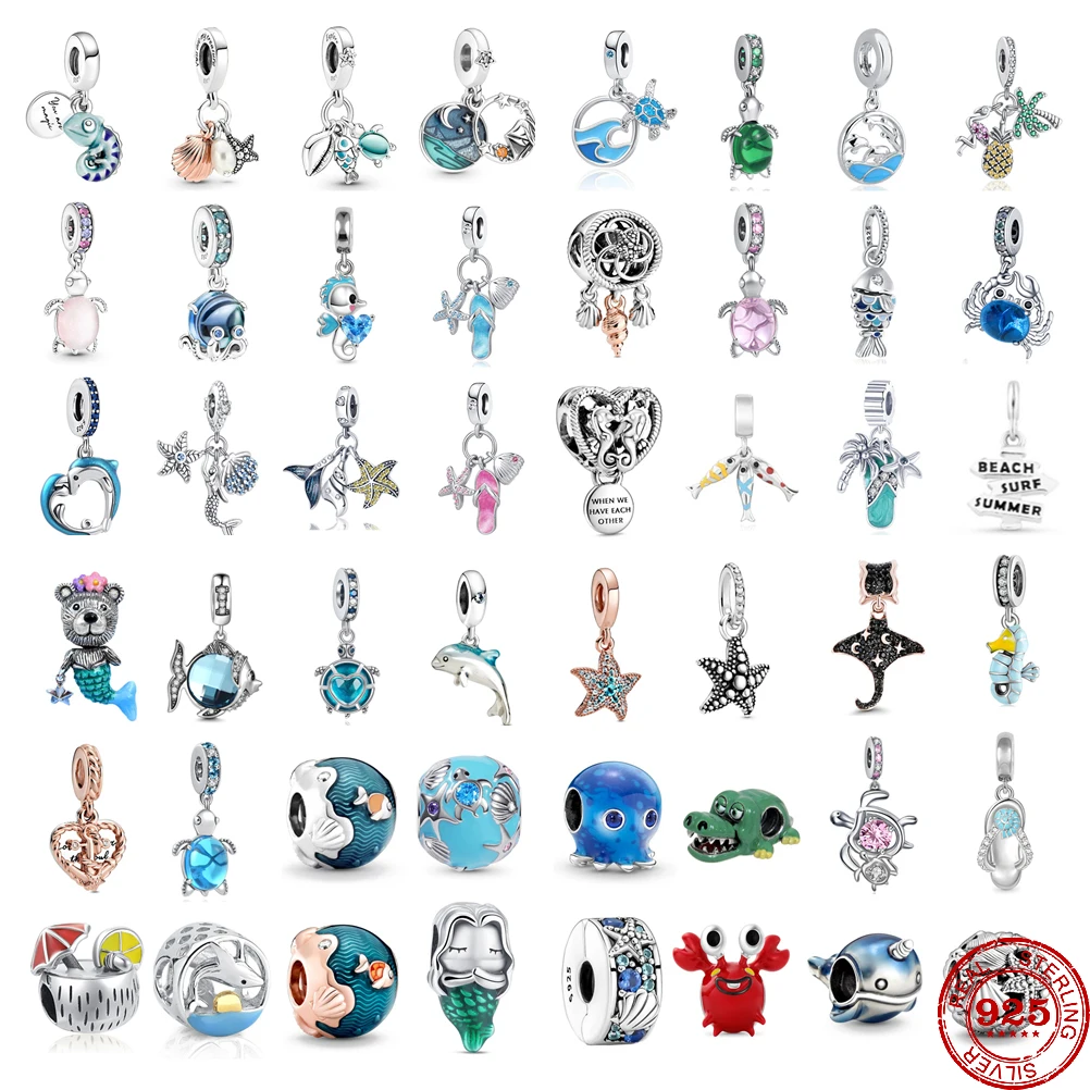 Serie-Ocean-colgante-de-Plata-de-Ley-925-con-forma-de-tortuga-camale-n ...