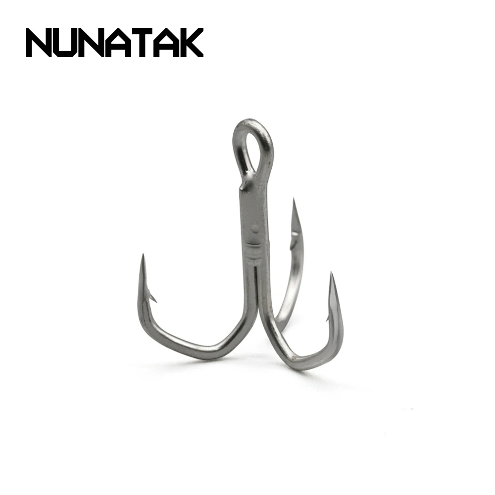 NUNATAK Fishing Hook X5 Barbed Hook Sharp Hook With Hole 3 Barbs 10P ...