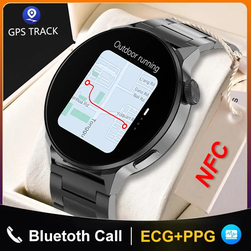 2023 NFC 스마트 워치 남성용 GPS 추적 블루투스 통화 스포츠 워치, 무선 충전, 맞춤형 다이얼 심박수 ECG 스마트워치, 샤오미| | - AliExpress